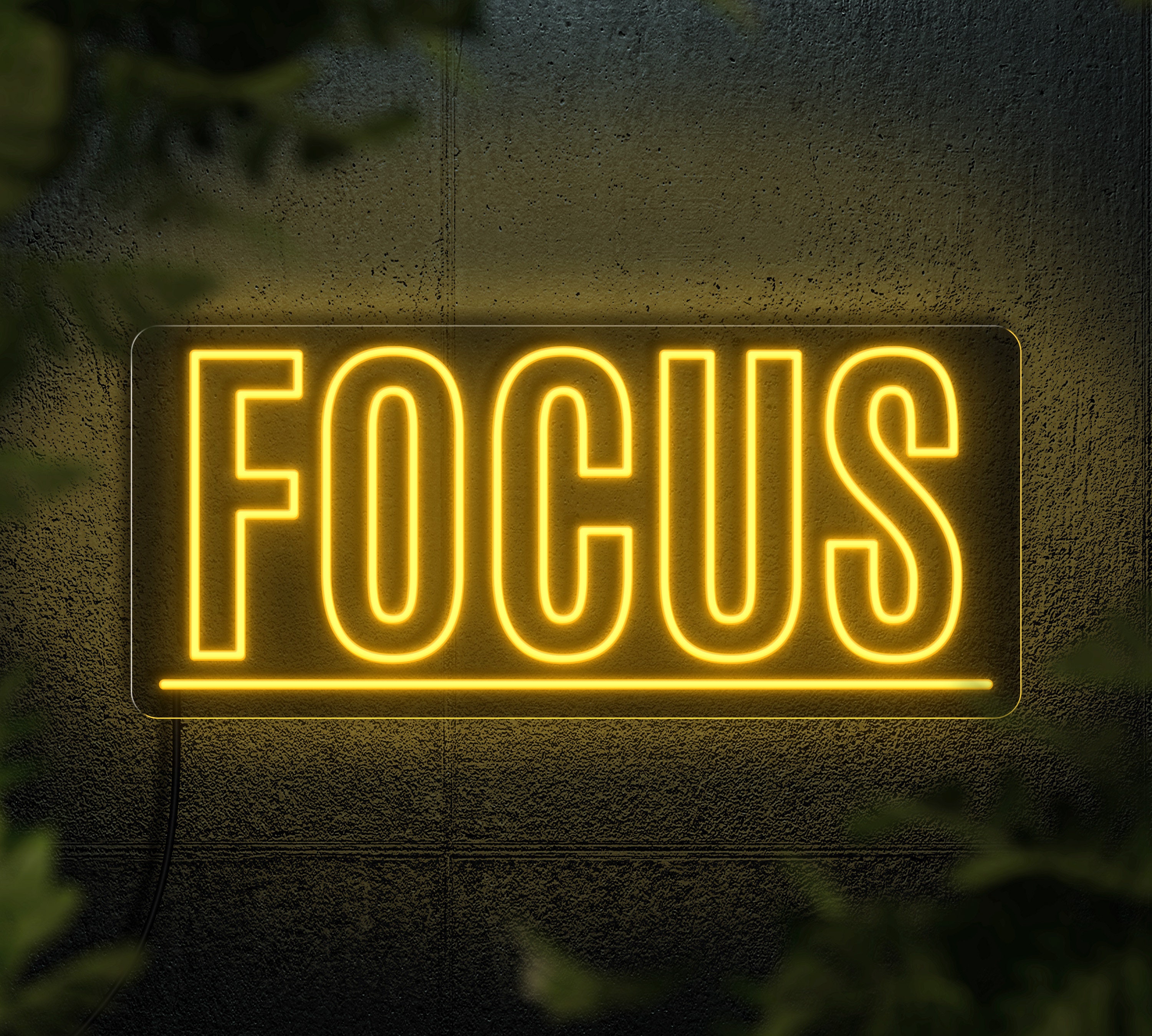 FOCUS Neon Sign: Motivational LED Wall Art - Etsy