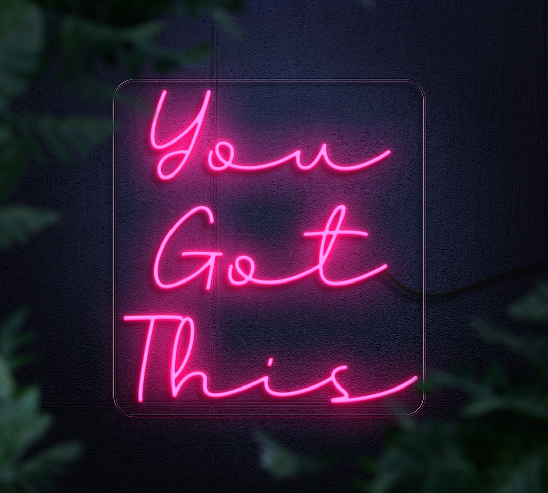 Motivational Neon Sign "you Got This", for Gym, Home or Office | Custom ...