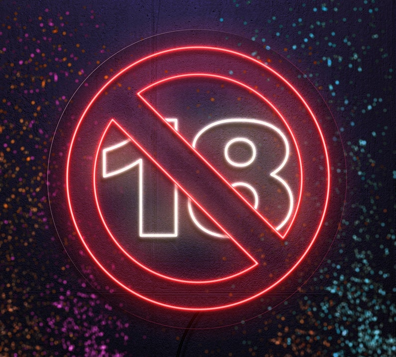 18th Birthday Neon Sign 18 Emoji Birthday Party Celebration - Etsy