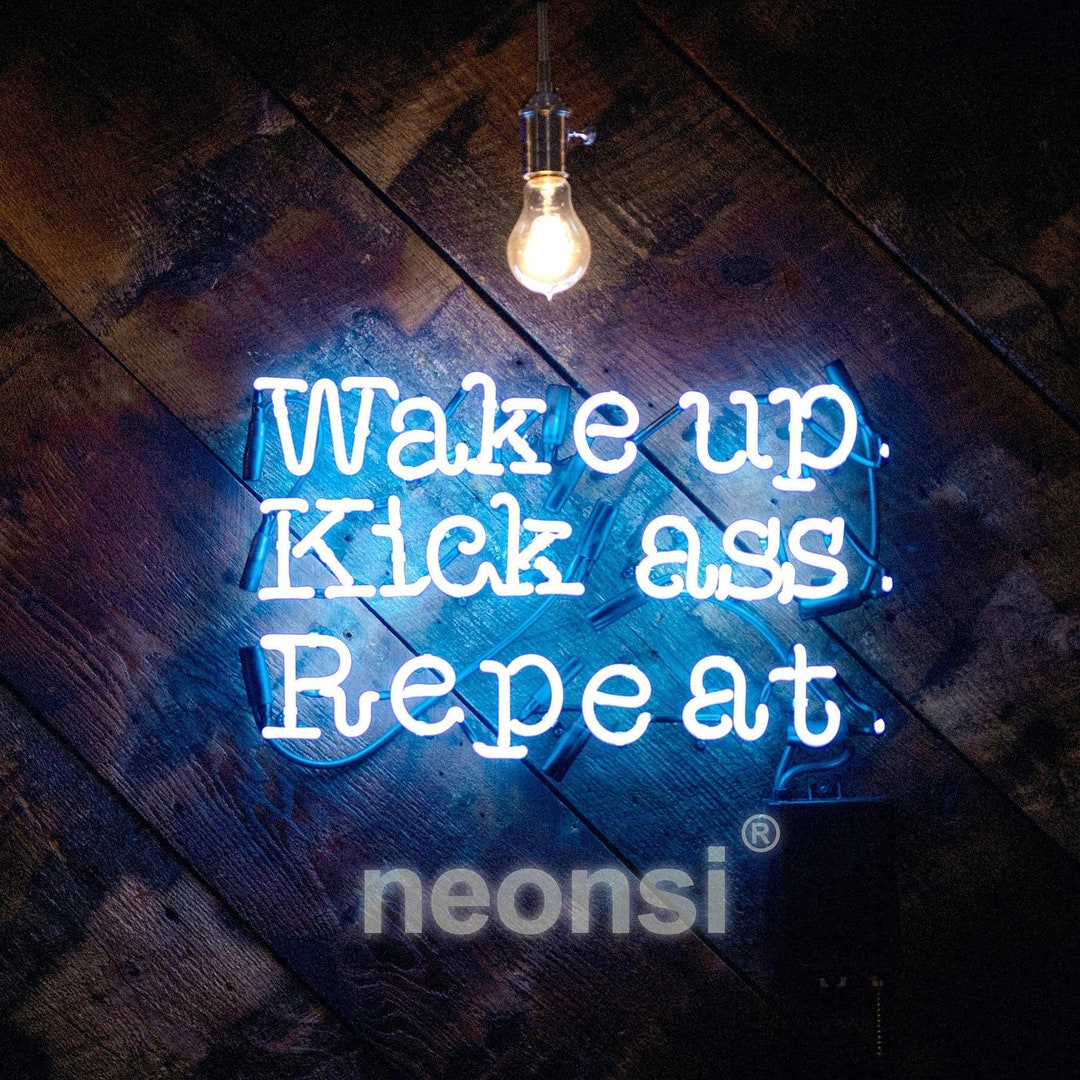 Motivational Neon Sign for Gym Home or Office | Custom - Etsy