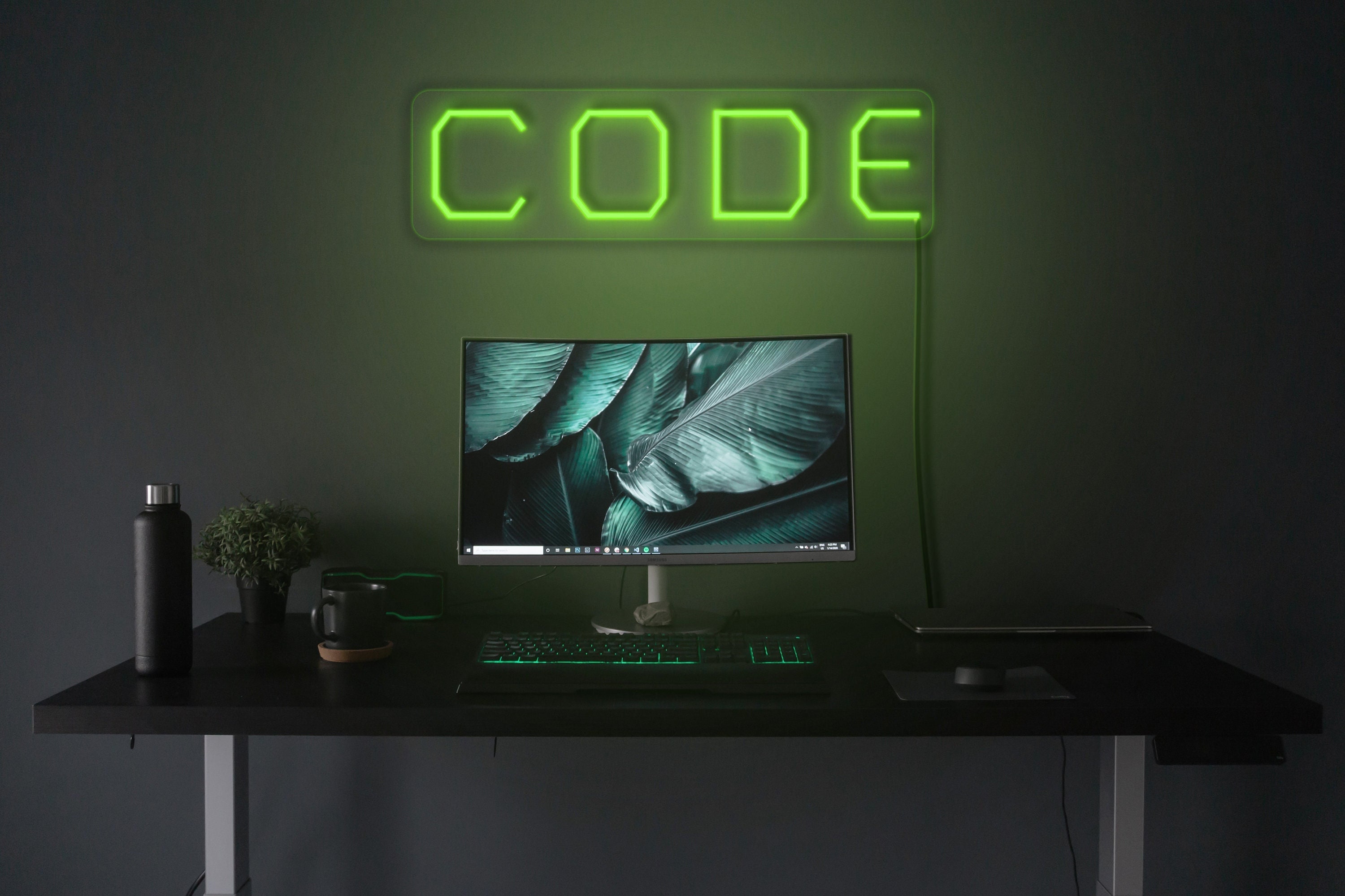 Custom Neon Sign in Green for Software Engineers, Coders, Gamers ...