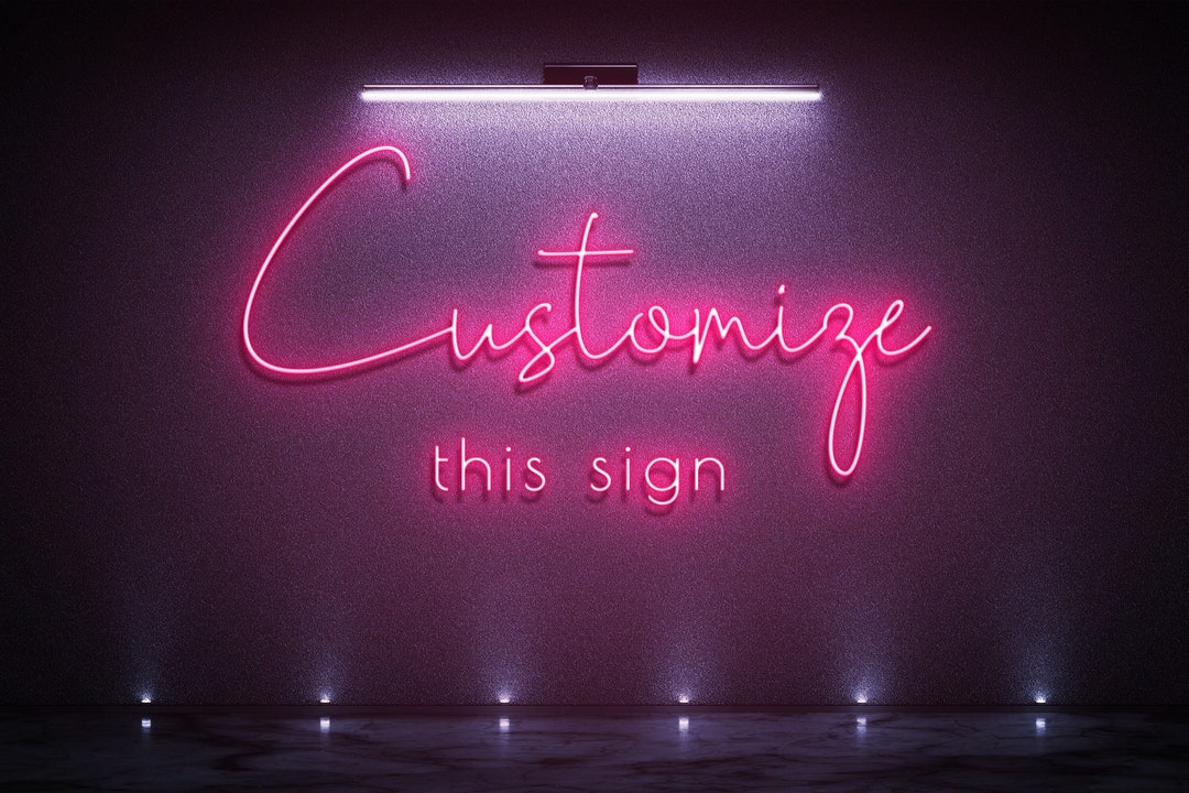 Custom LED Neon Sign: Personalized Name, Logo, Wedding Decor - Etsy