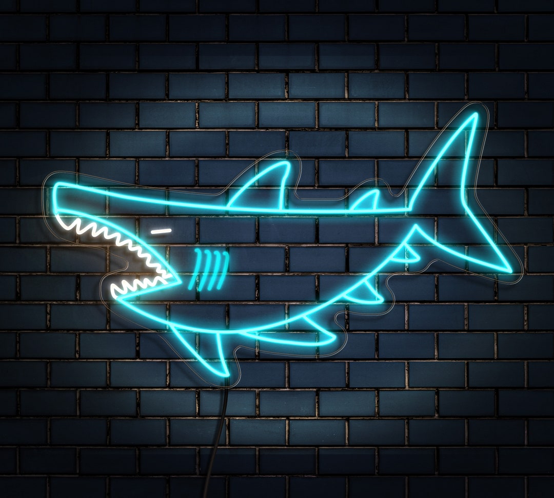 Custom Neon Sign, SHARK Statement Sign for Office, Gym, Motivational ...