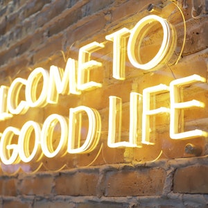 40th Birthday Neon Sign, FORTY & Fabulous in Red, Yellow and White Neon ...