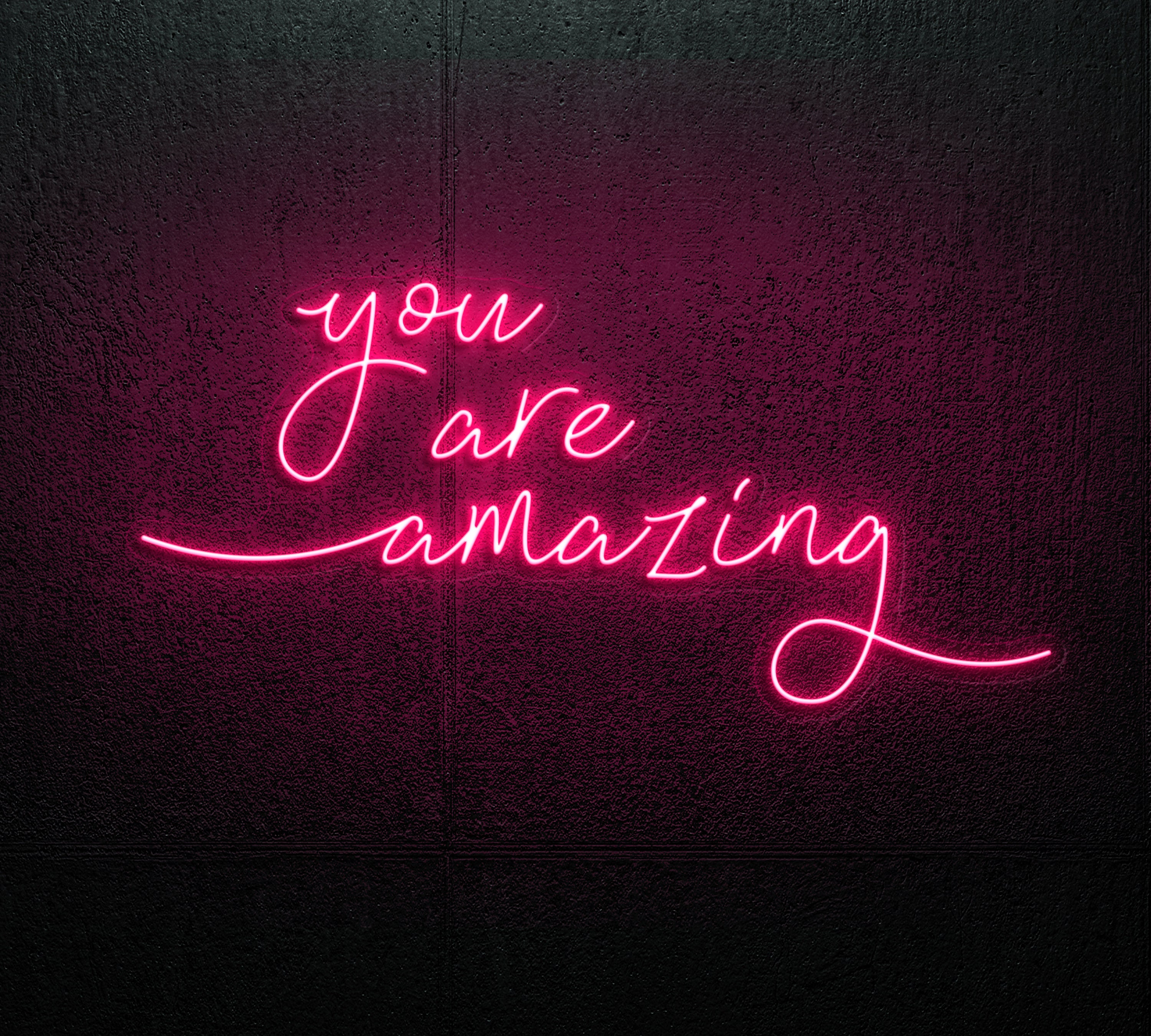 Motivational Neon Sign you Are Amazing Self Love - Etsy