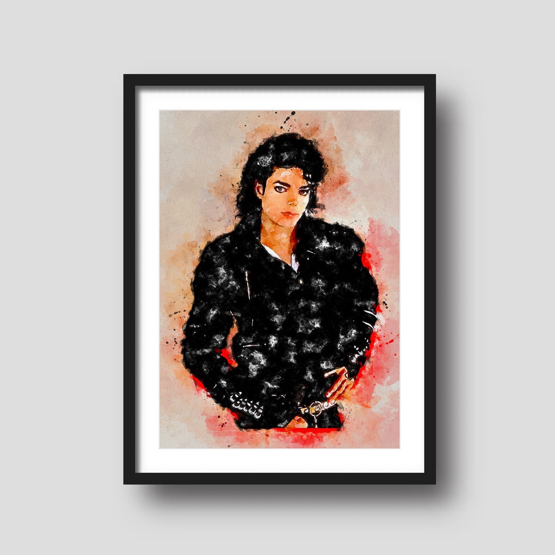 MJ Bad Inspired Water Colour Poster Wall Art Digital Download Print ...