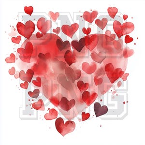10 Love Heart Variations Clipart, Digital Download, Watercolour ...