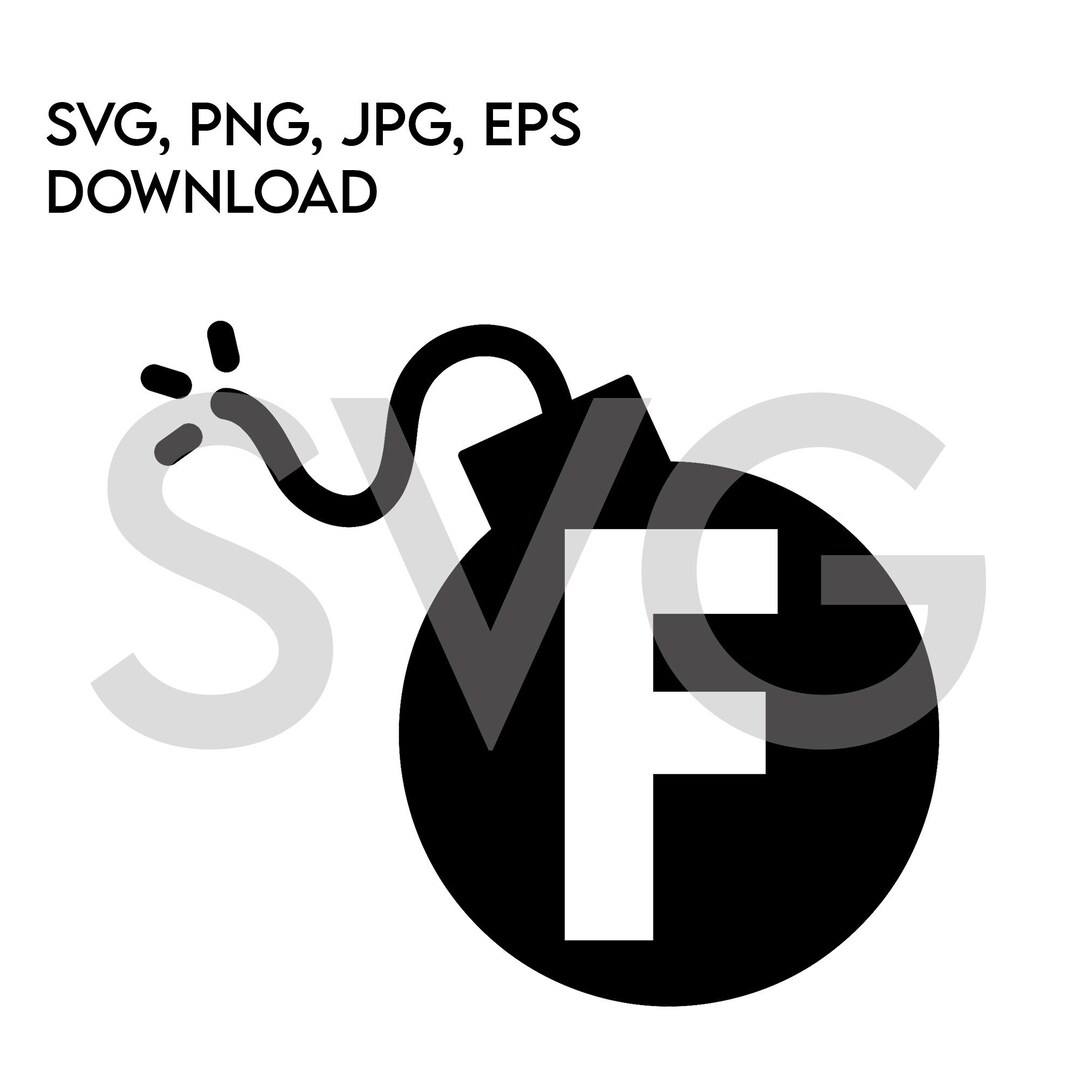 F Bomb Print, SVG Instant Download, PNG, Eps, Jpg Digital Download ...