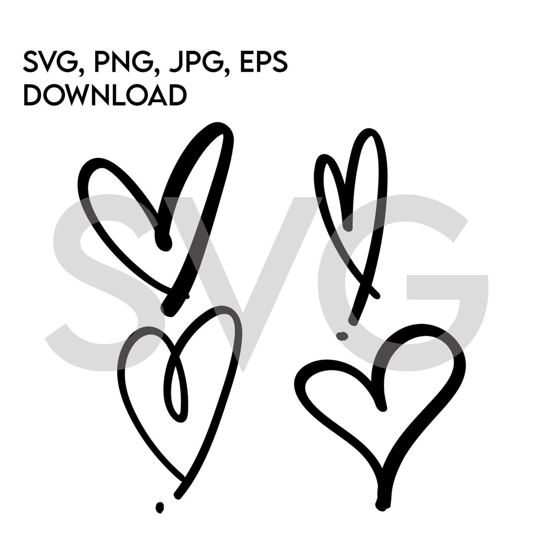 Love Hearts SVG Instant Download, PNG, Eps, Jpg Digital Download, - Etsy