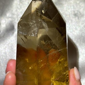 AAA+ Stacked Phantom Honey Citrine Tower - Natural & Untreated Citrine ...