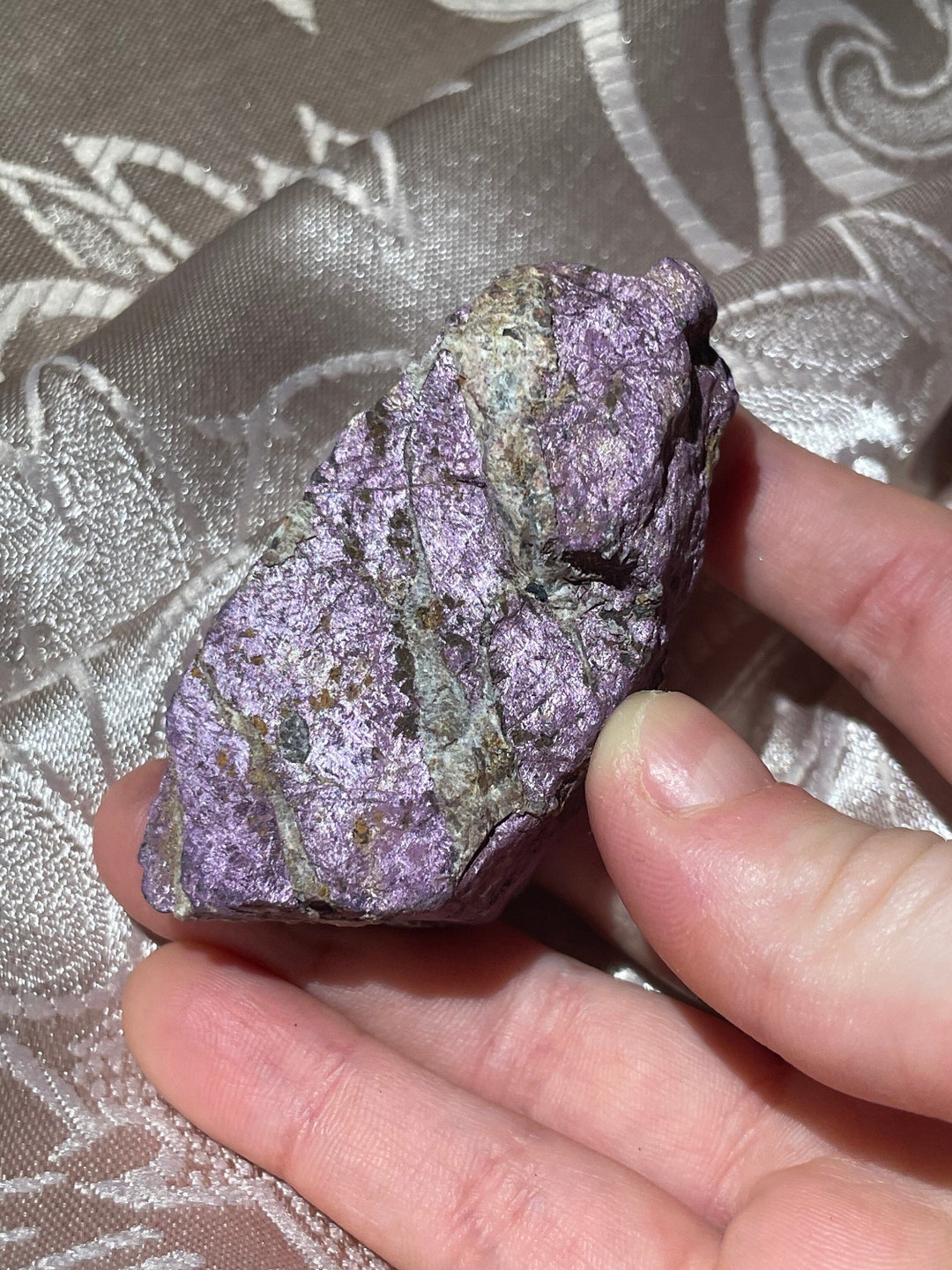 Rare High-grade Raw Purpurite Specimen W/ Flash Purpurite Raw Purpurite ...