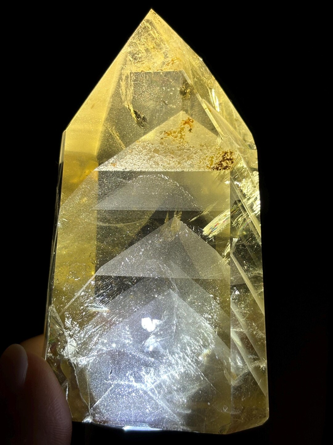 AAA+ Stacked Phantom Honey Citrine Tower - Natural & Untreated Citrine ...