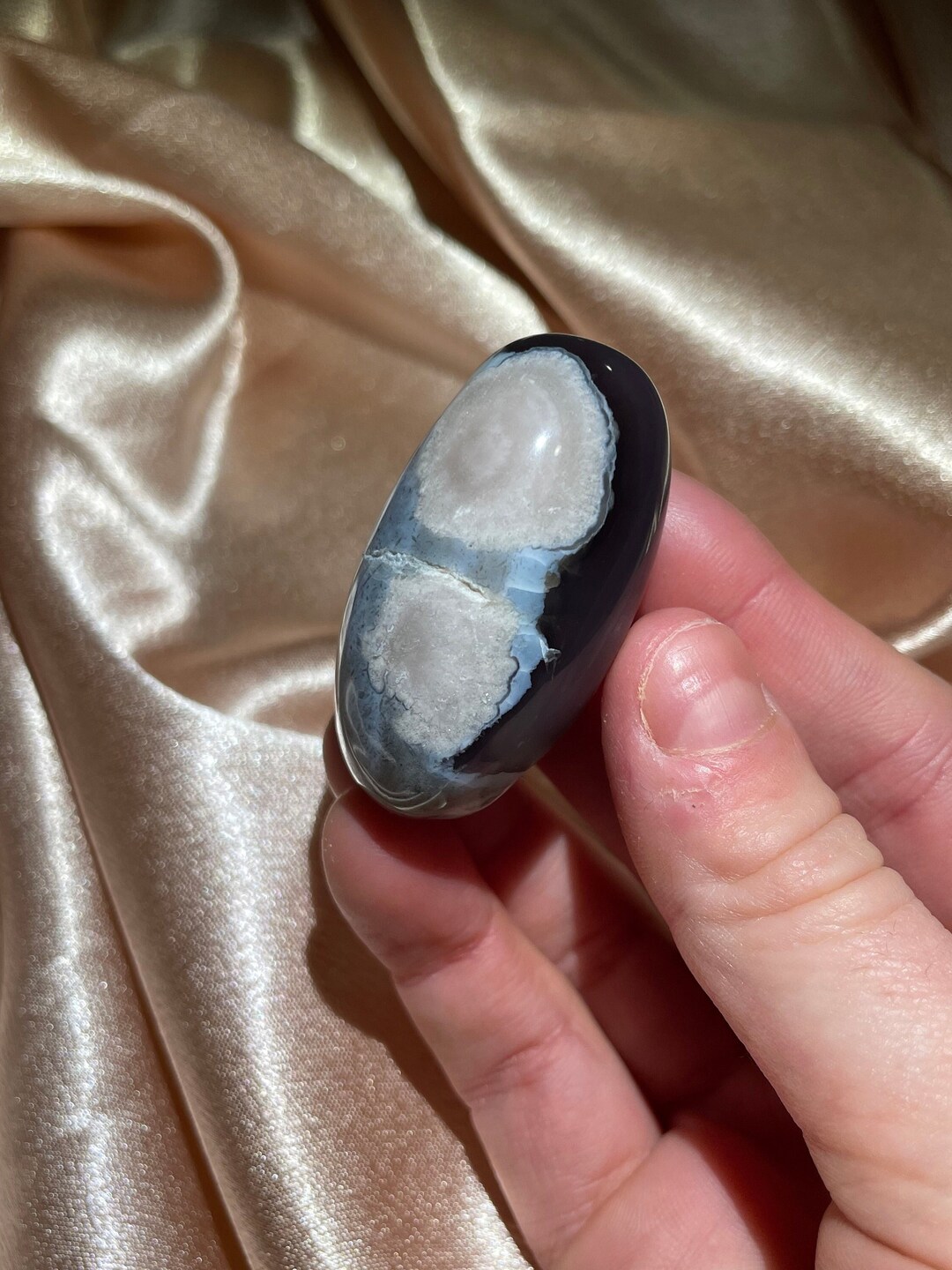 Black Flower Agate Shiva W/ Green Flower Agate 36 Grams Black Flower ...