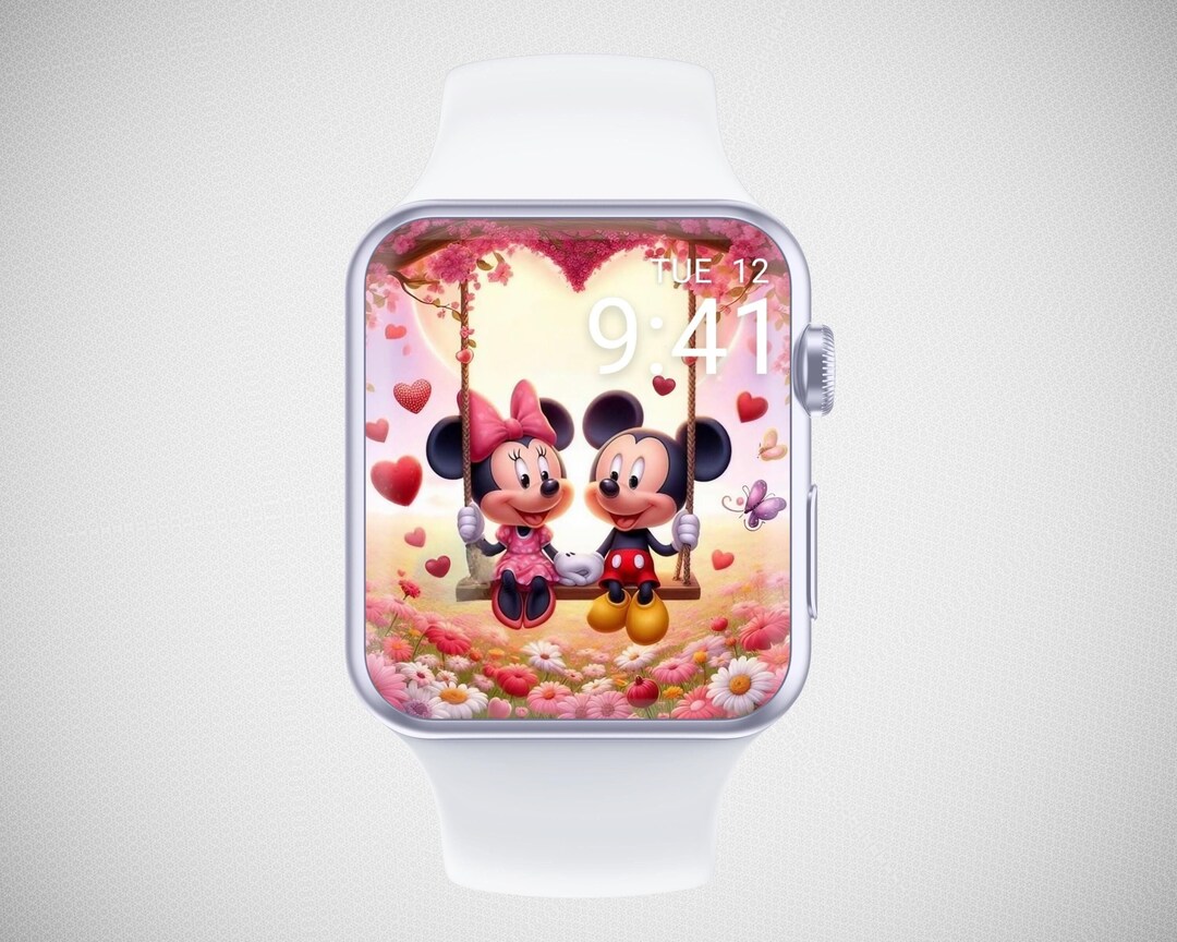 Mickey Mouse Apple Watch Wallpaper, Minnie Mouse Smartwatch Background ...