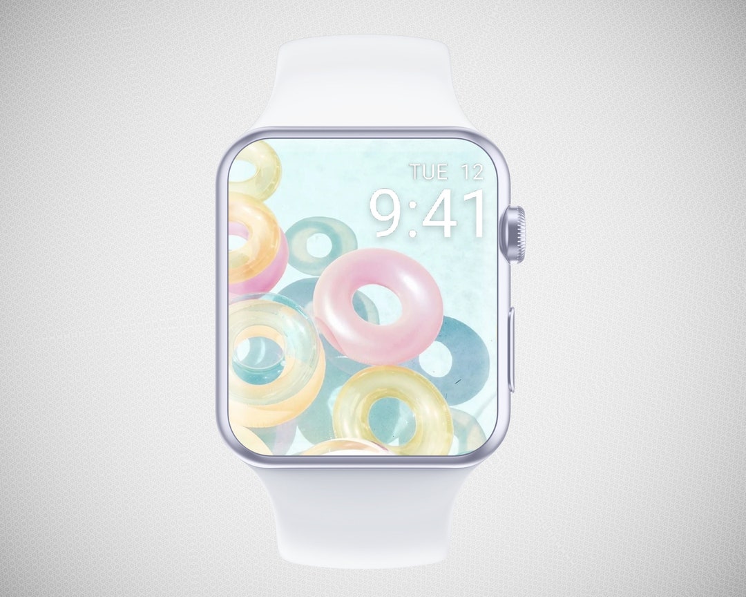 Pool Party Apple Watch Wallpaper, Beach Watch Face, Floating Donuts ...