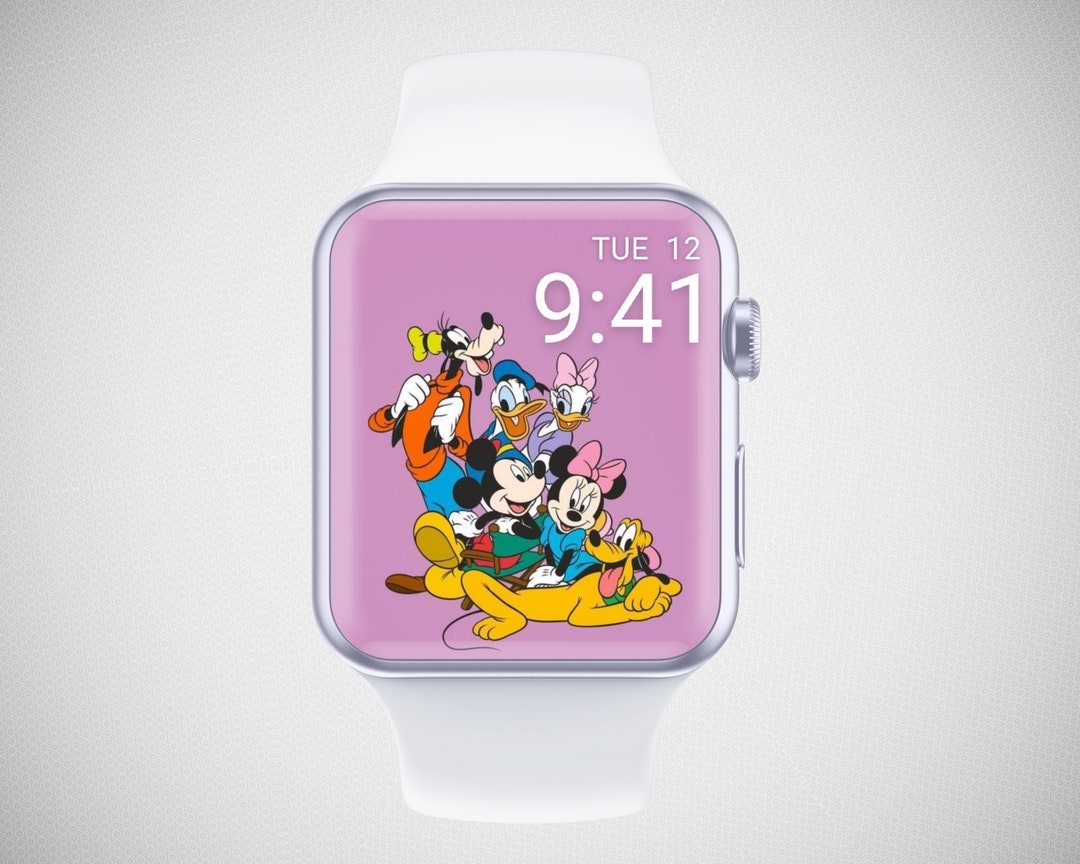 Mickey Mouse Apple Watch Wallpaper, Minnie Mouse Smartwatch Background ...