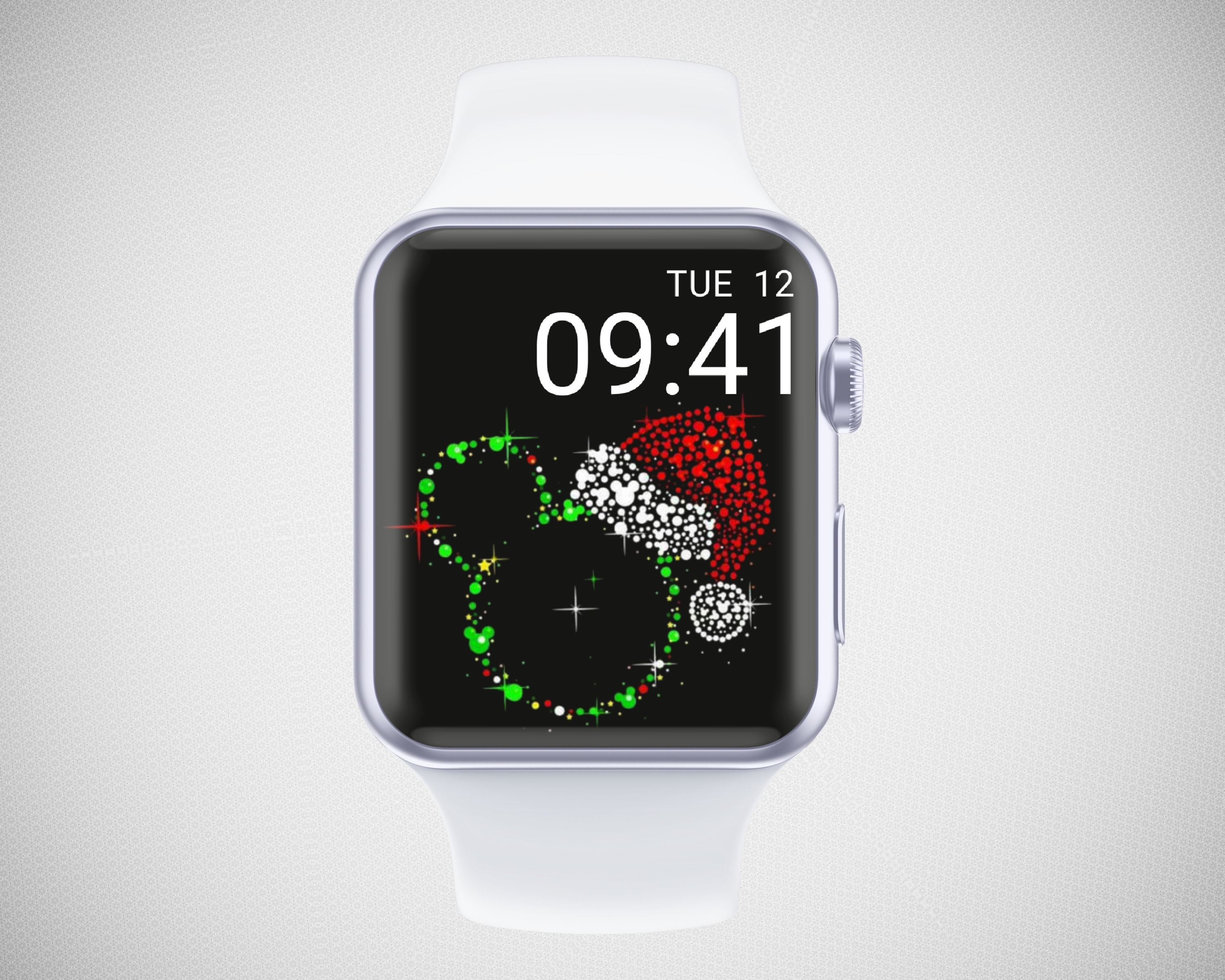 Christmas Mickey and Minnie Apple Watch Wallpaper Festive - Etsy