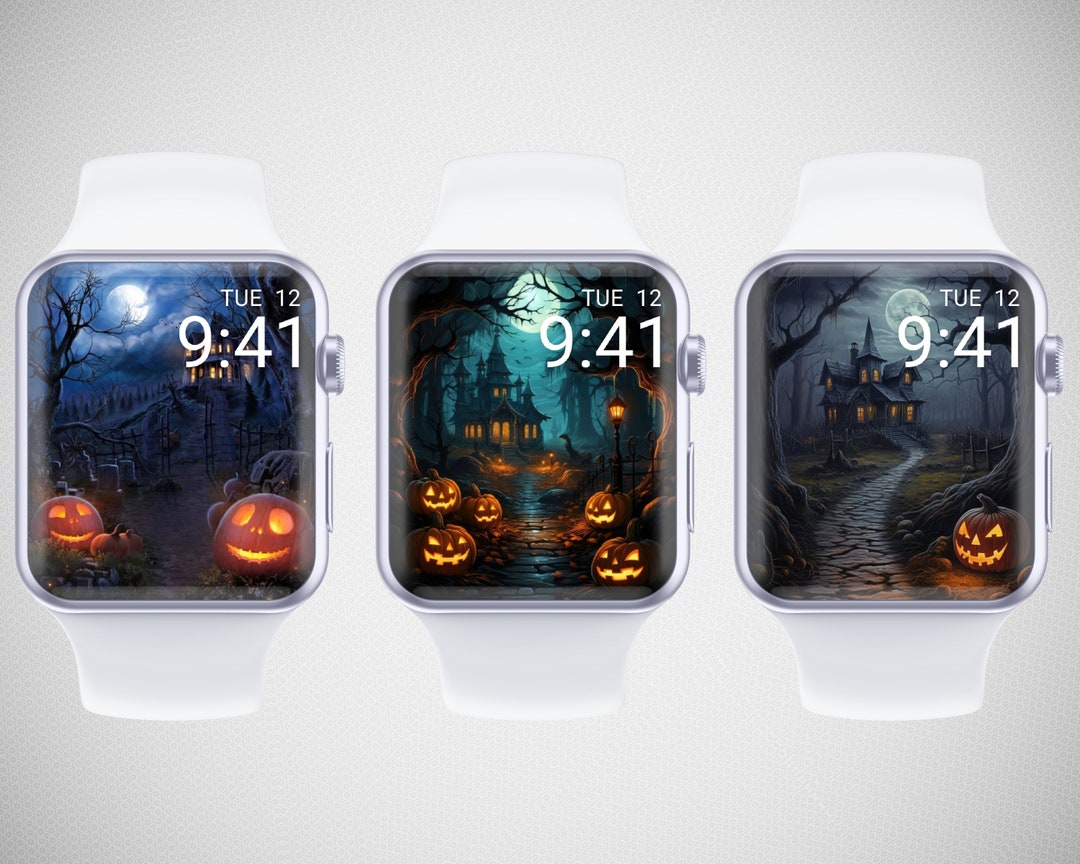 Halloween Apple Watch Wallpaper, Fall Smartwatch Background, Autumn ...