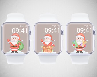 Holiday Watch Wallpaper Apple Santa - Etsy
