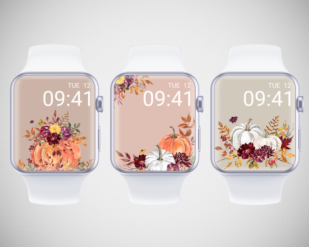 Fall Apple Watch Wallpaper Bundle, Smartwatch Background, Digital Watch ...