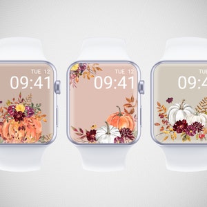 Fall Apple Watch Wallpaper Bundle, Smartwatch Background, Digital Watch ...