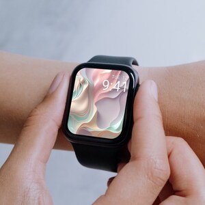 3D Waves Apple Watch Wallpaper, Gold Glitter Watch Face, Pearl Mermaid ...