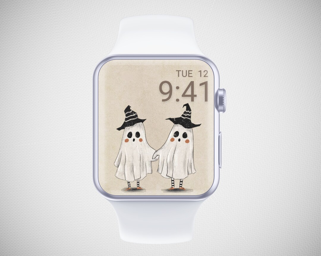 Ghost Apple Watch Wallpaper, Fall Smartwatch Background, Halloween ...