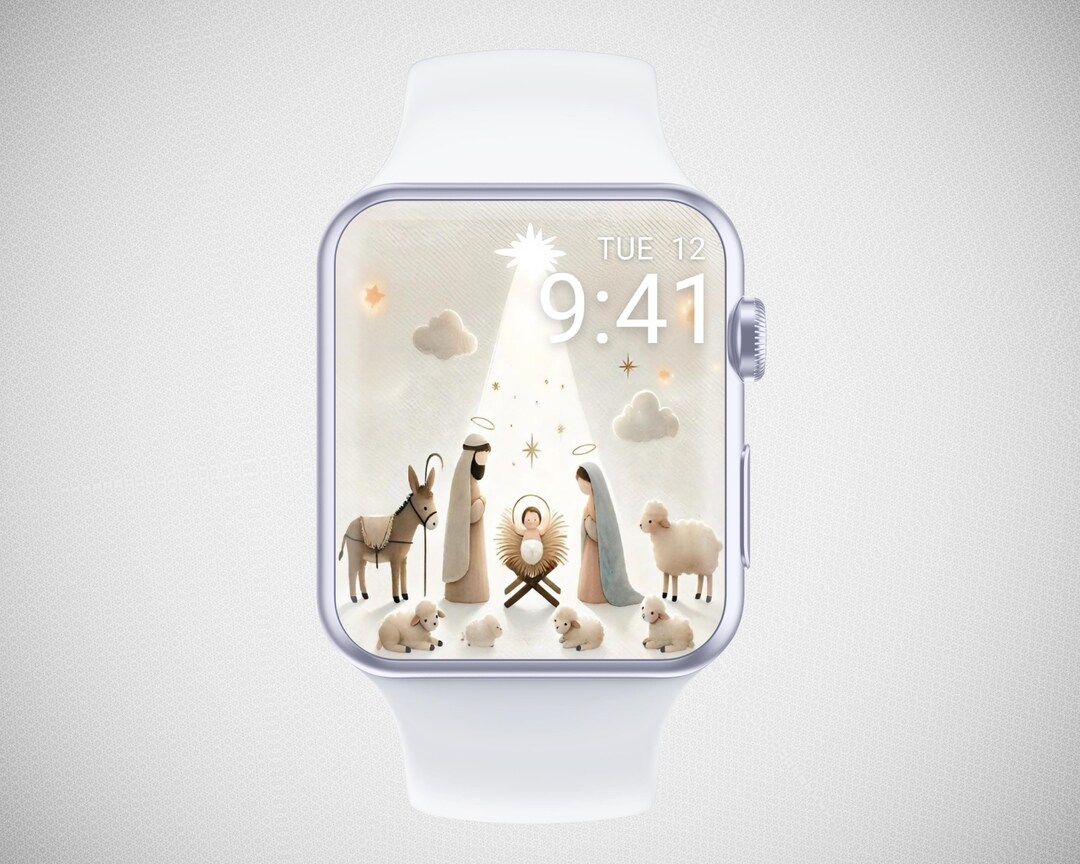 Nativity Apple Watch Wallpaper, Christmas Watch Face, Christian Watch ...