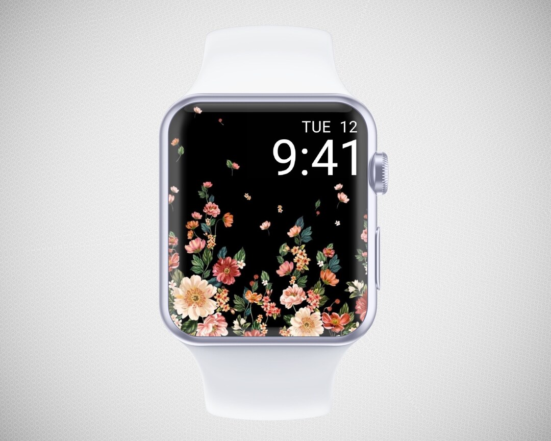Floral Apple Watch Wallpaper Watercolor Flower Watch Face - Etsy UK