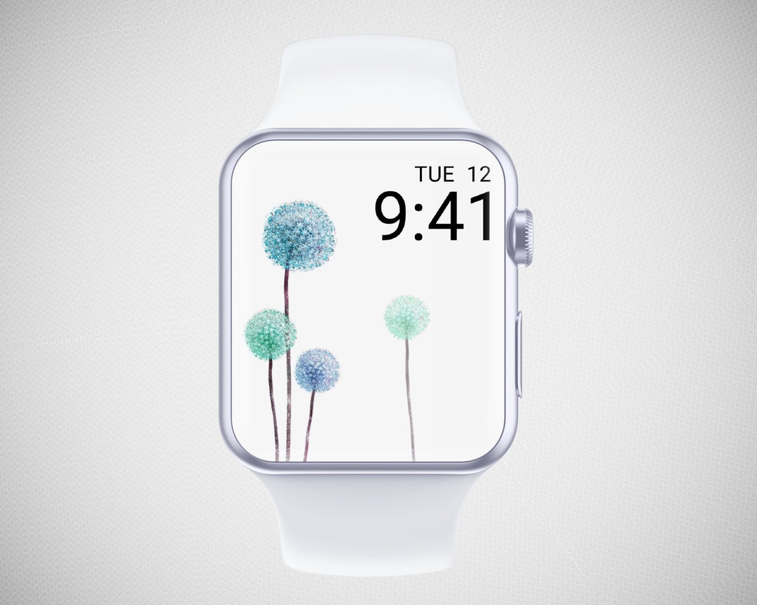 Dandelion Apple Watch Wallpaper, Floral Watch Face, Line Art Watch ...