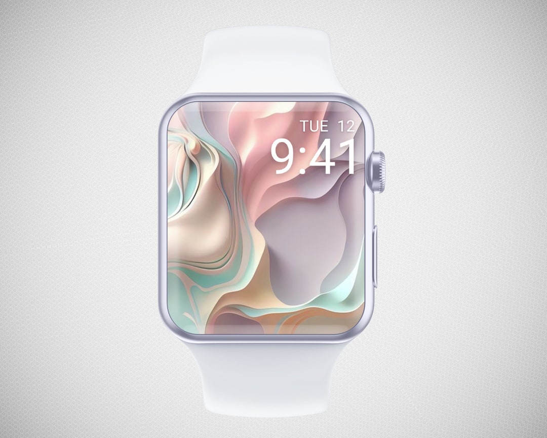3D Waves Apple Watch Wallpaper, Gold Glitter Watch Face, Pearl Mermaid ...