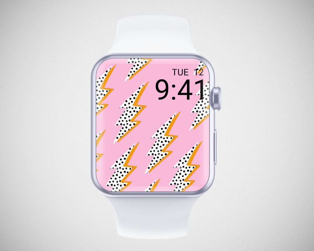 Retro Apple Watch Wallpaper Bright Colorful Watch Face Funky - Etsy