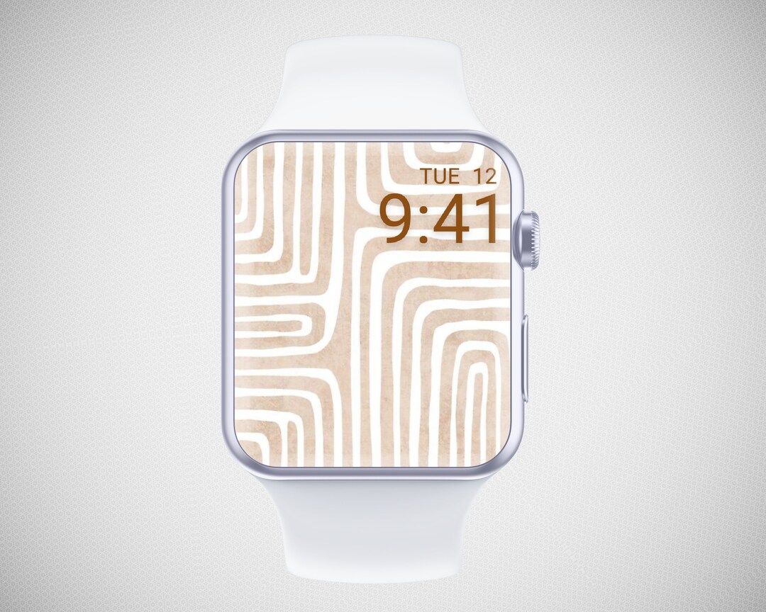 Boho Apple Watch Wallpaper, Geometrical Lines Watch Face, Abstract ...