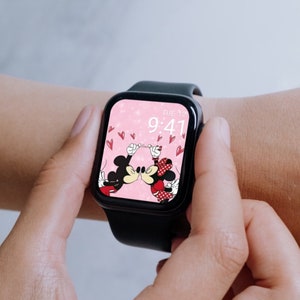 Mickey Mouse Apple Watch Wallpaper, Minnie Mouse Smartwatch Background ...