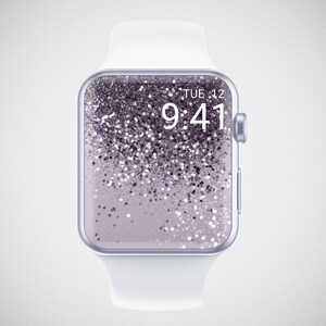 Glitter Apple Watch Wallpaper Set of 3, Diamond Smartwatch Background ...