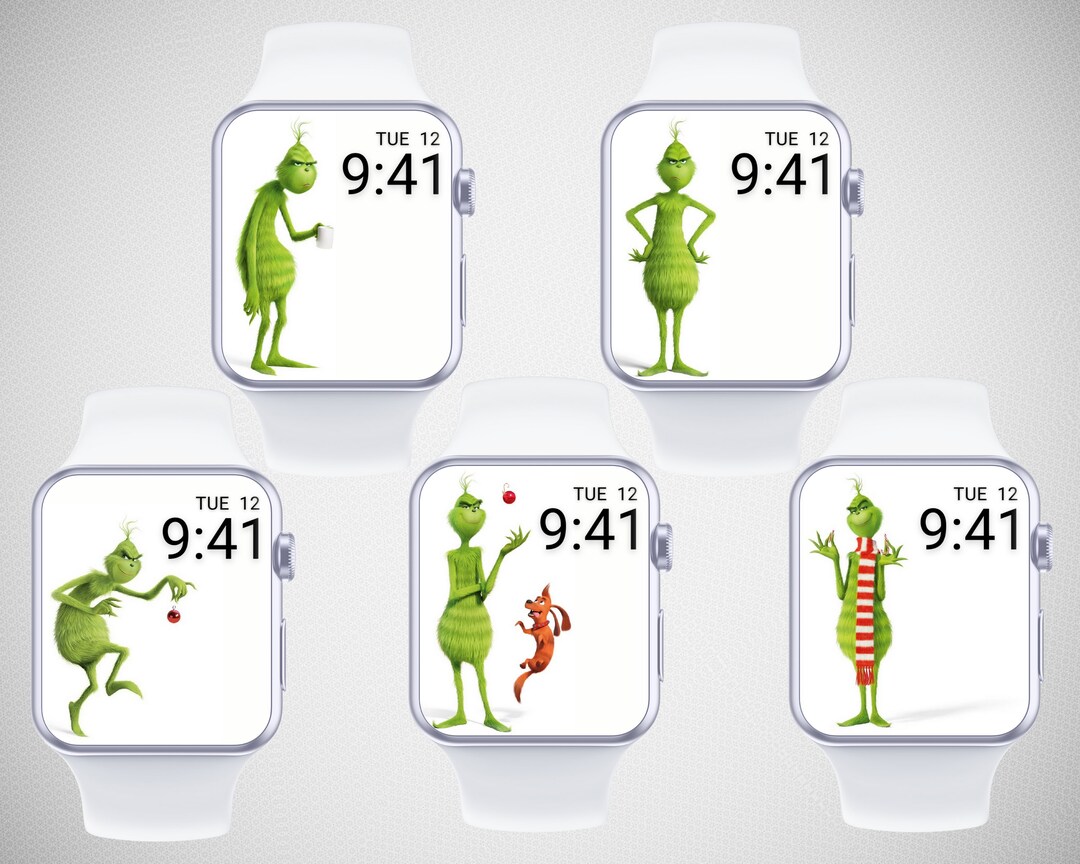 Grinch Apple Watch Wallpaper Festive Smartwatch Background - Etsy