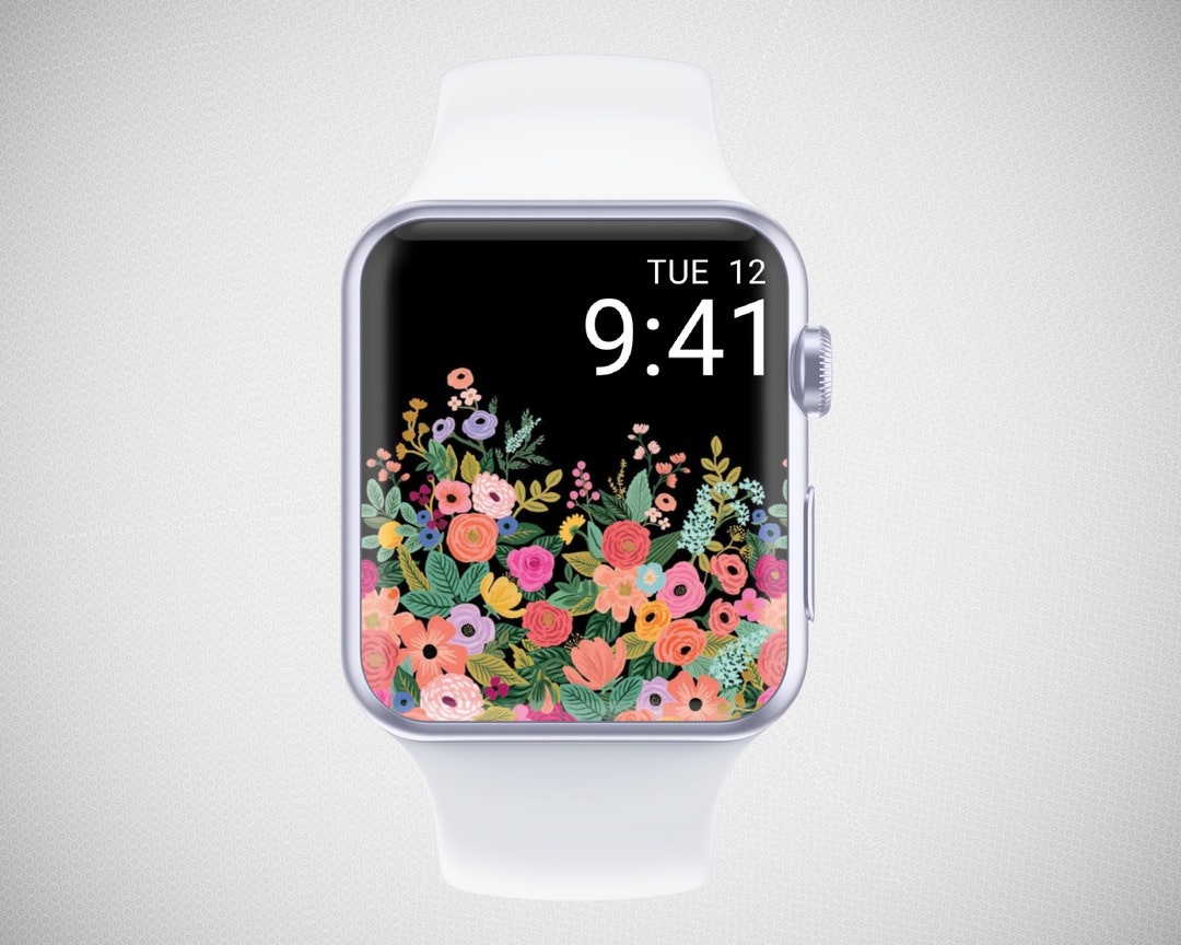 Floral Apple Watch Wallpaper, Spring Flower Watch Face, Colorful Watch ...