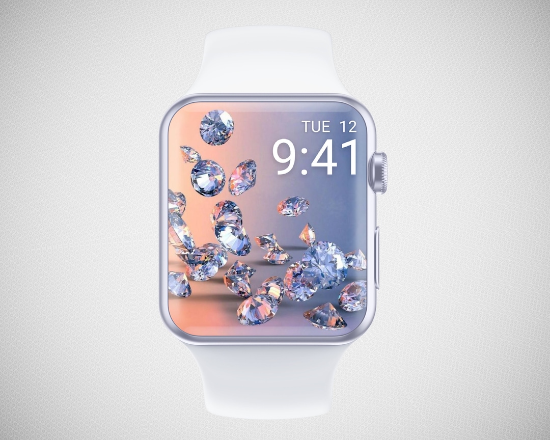 Diamonds Apple Watch Wallpaper, Glitter Smartwatch Background, Sparkle ...
