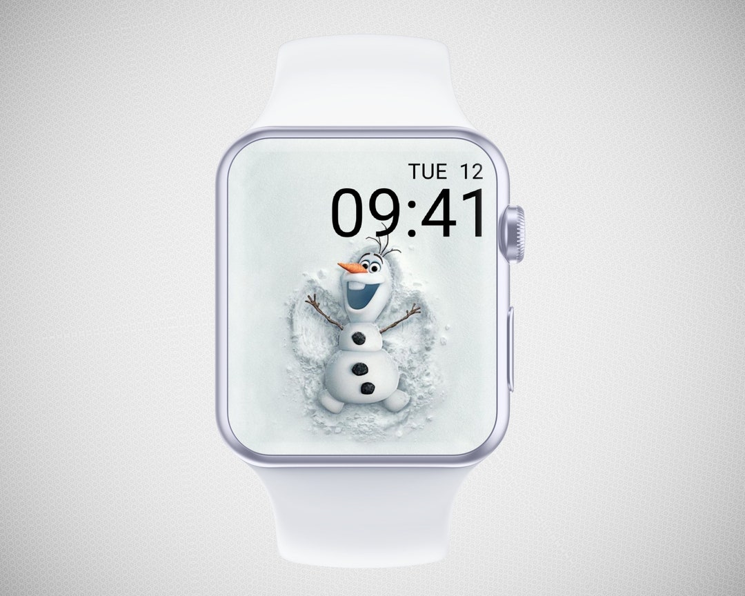 Snowman Apple Watch Wallpaper, Winter Smartwatch Background, Christmas ...