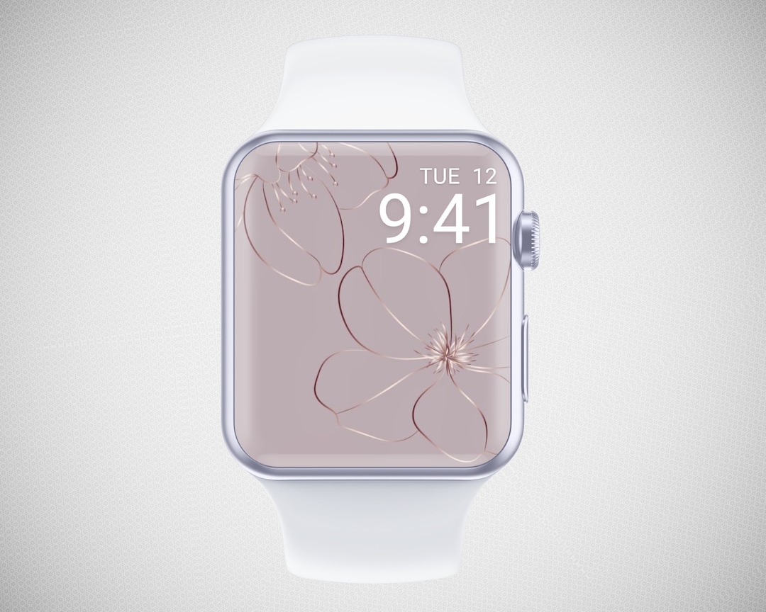 Floral Apple Watch Wallpaper, Glitter Watch Face, Plant Watch ...