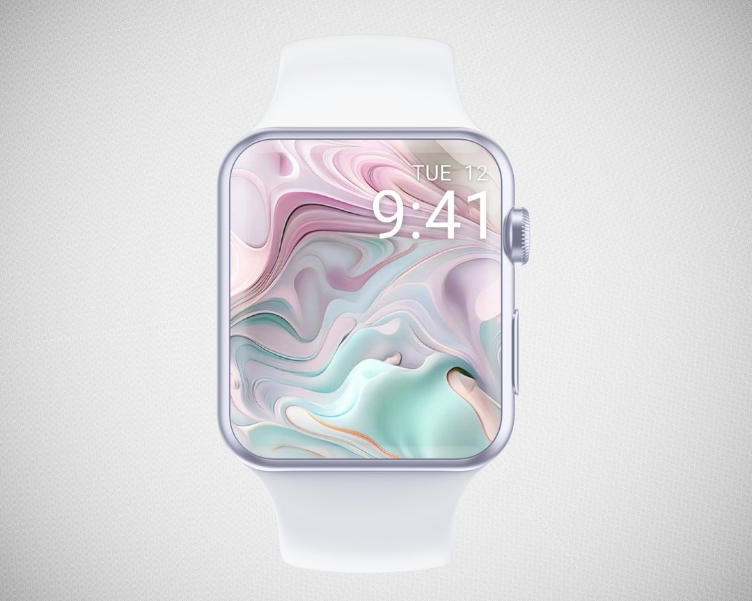 3D Waves Apple Watch Wallpaper, Gold Glitter Watch Face, Pearl Mermaid ...