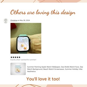 Summer Apple Watch Wallpaper, Sea Shells Starfish Watch Face, Sea Watch ...