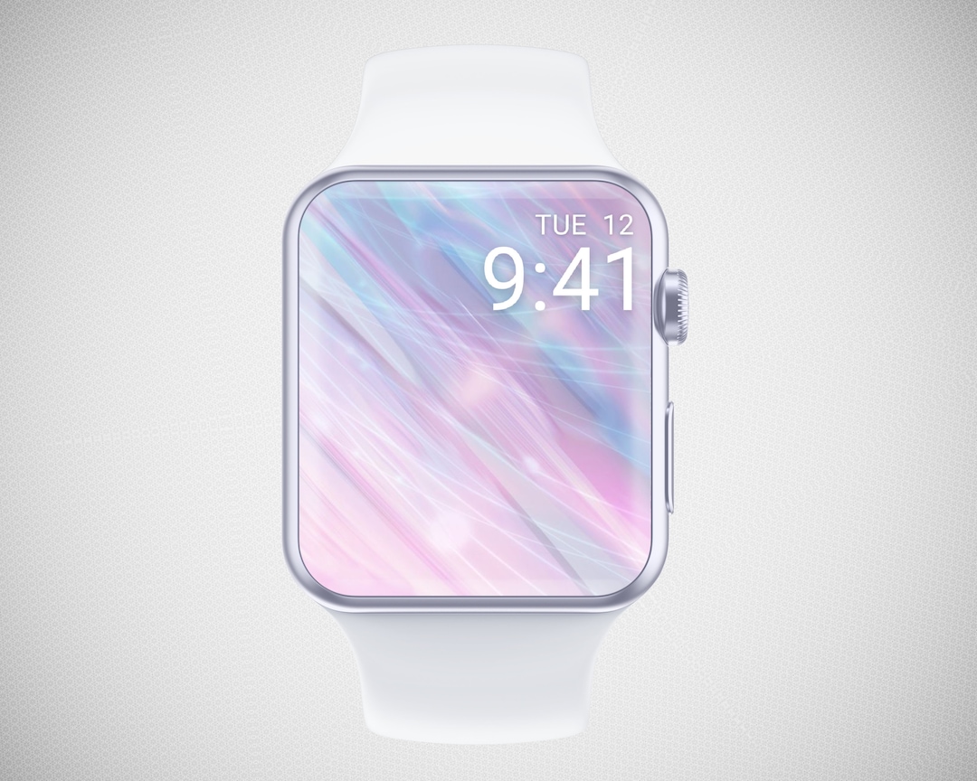 Minimal Apple Watch Wallpaper, Elegant Line Art Smartwatch Background ...