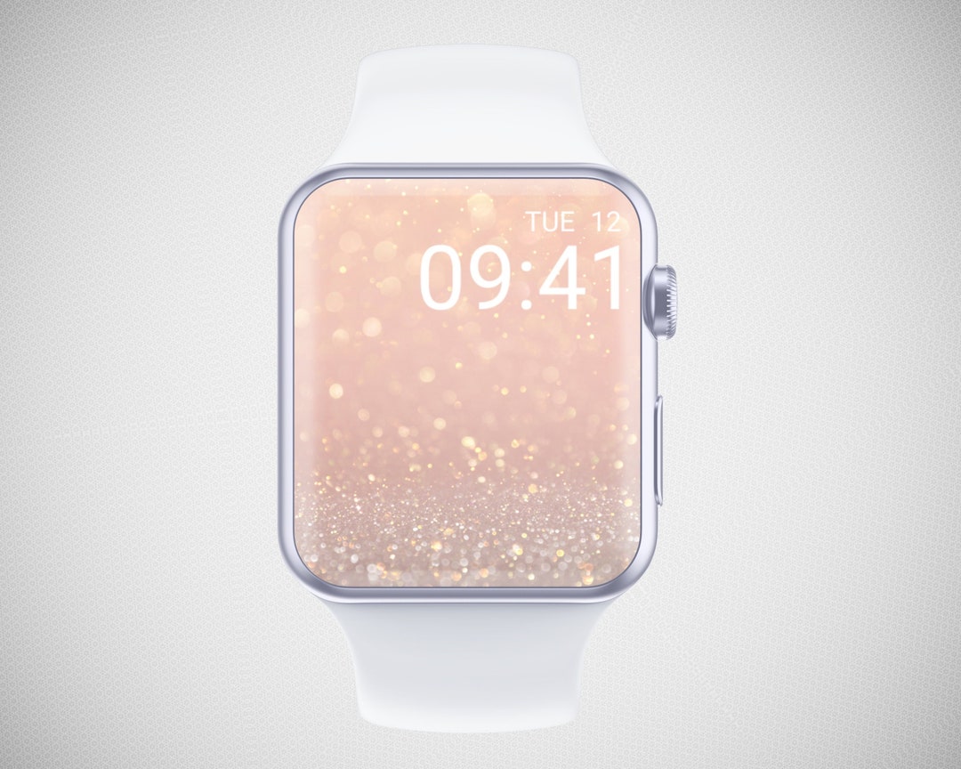 Glitter Apple Watch Wallpaper, Sparkly Smartwatch Background, Minimal ...