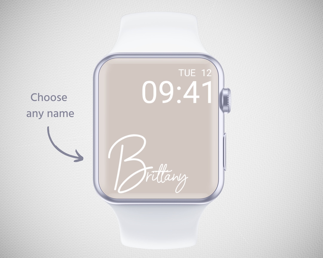 Personalized Apple Watch Wallpaper | Monogram Smartwatch Background ...