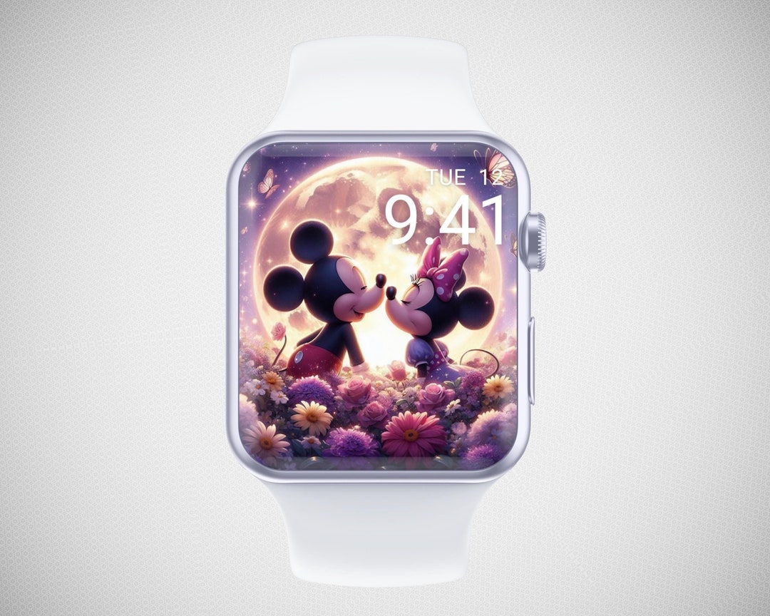 Mickey Mouse Apple Watch Wallpaper, Minnie Mouse Smartwatch Background ...