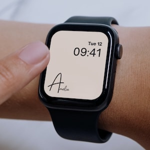 Personalized Apple Watch Wallpaper | Monogram Smartwatch Background ...