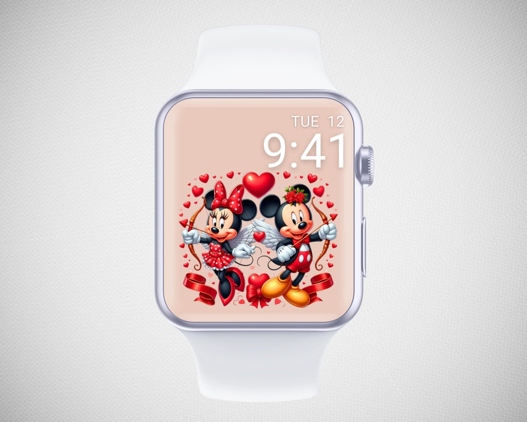 Mickey Mouse Apple Watch Wallpaper, Minnie Mouse Smartwatch Background ...