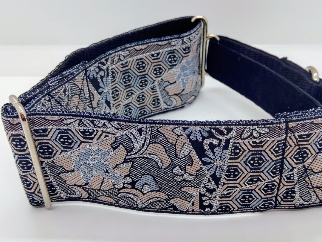 Shimmering Shiny Silver Mixed Design, Martingale Collar, Clip Collar - Etsy