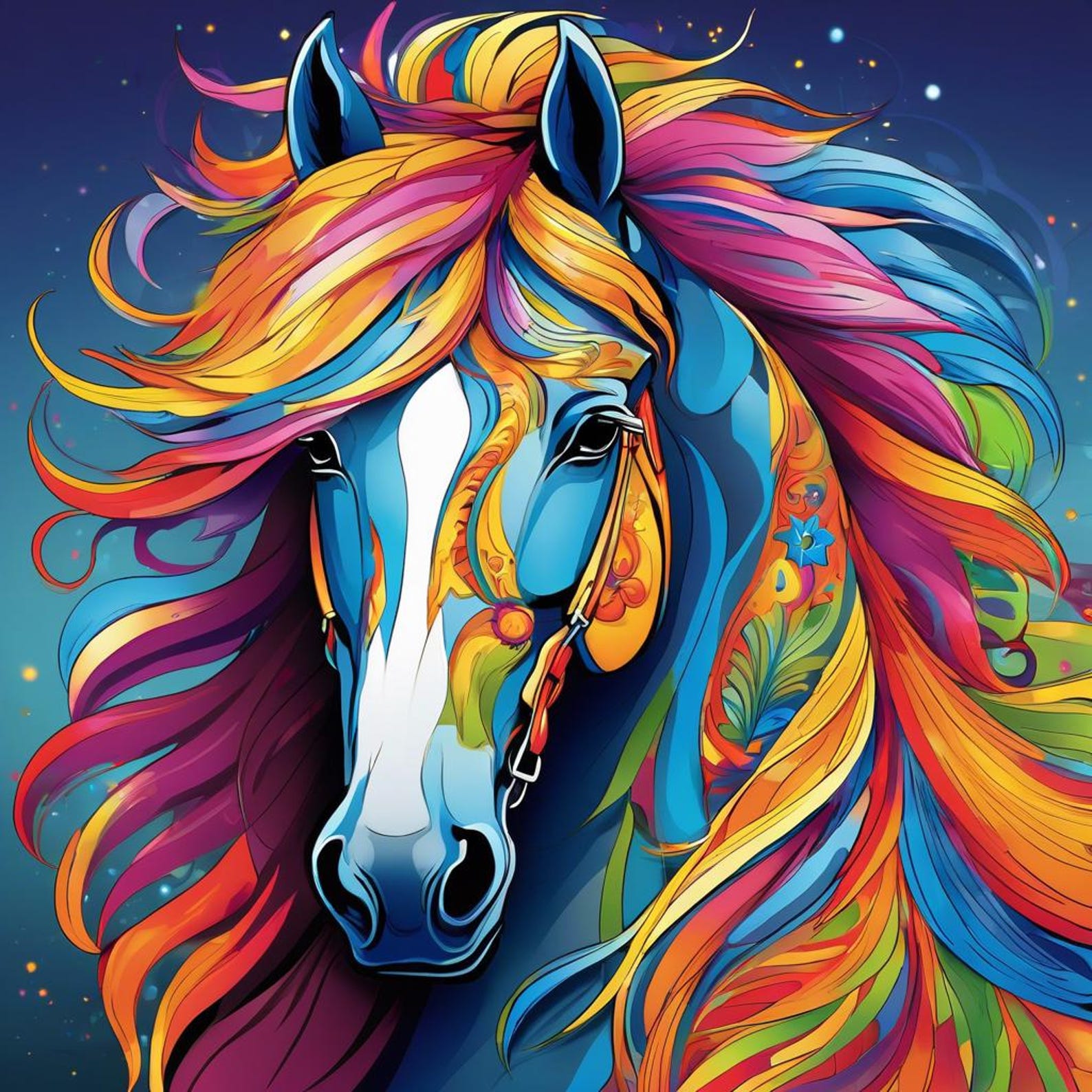 Celestial Stallion Horse DIY Full Drill Diamond Painting Kit - Etsy